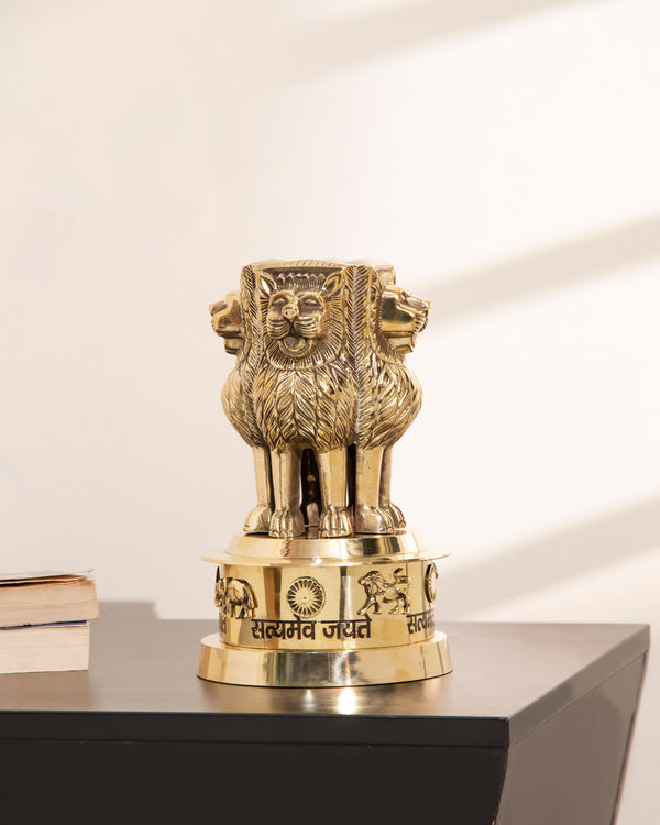 Brass Ashok Stambh - 10 Inch - Darbar Craft