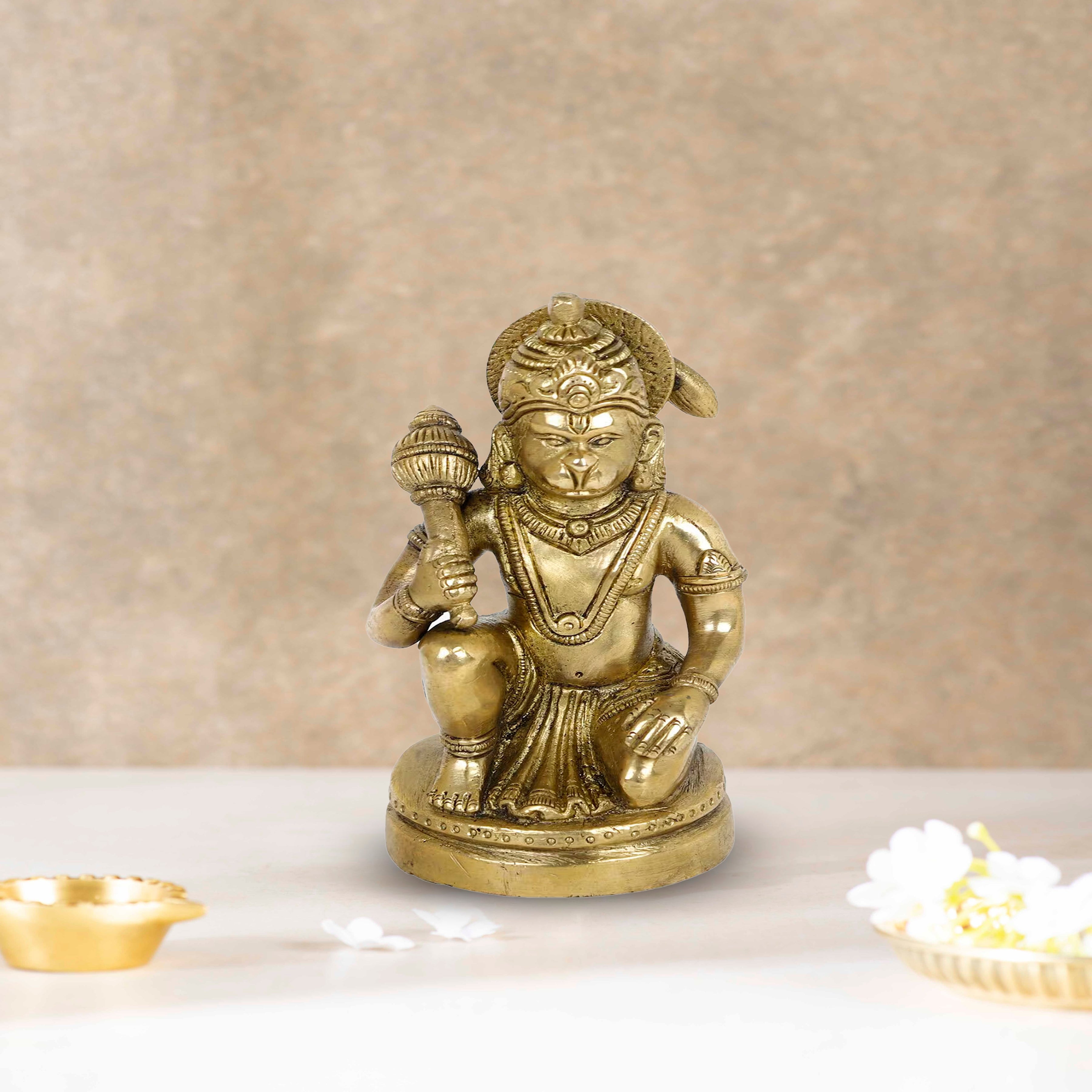 Shop Brass Hanuman Statues, Sculptures & Idols Online at Darbar Craft