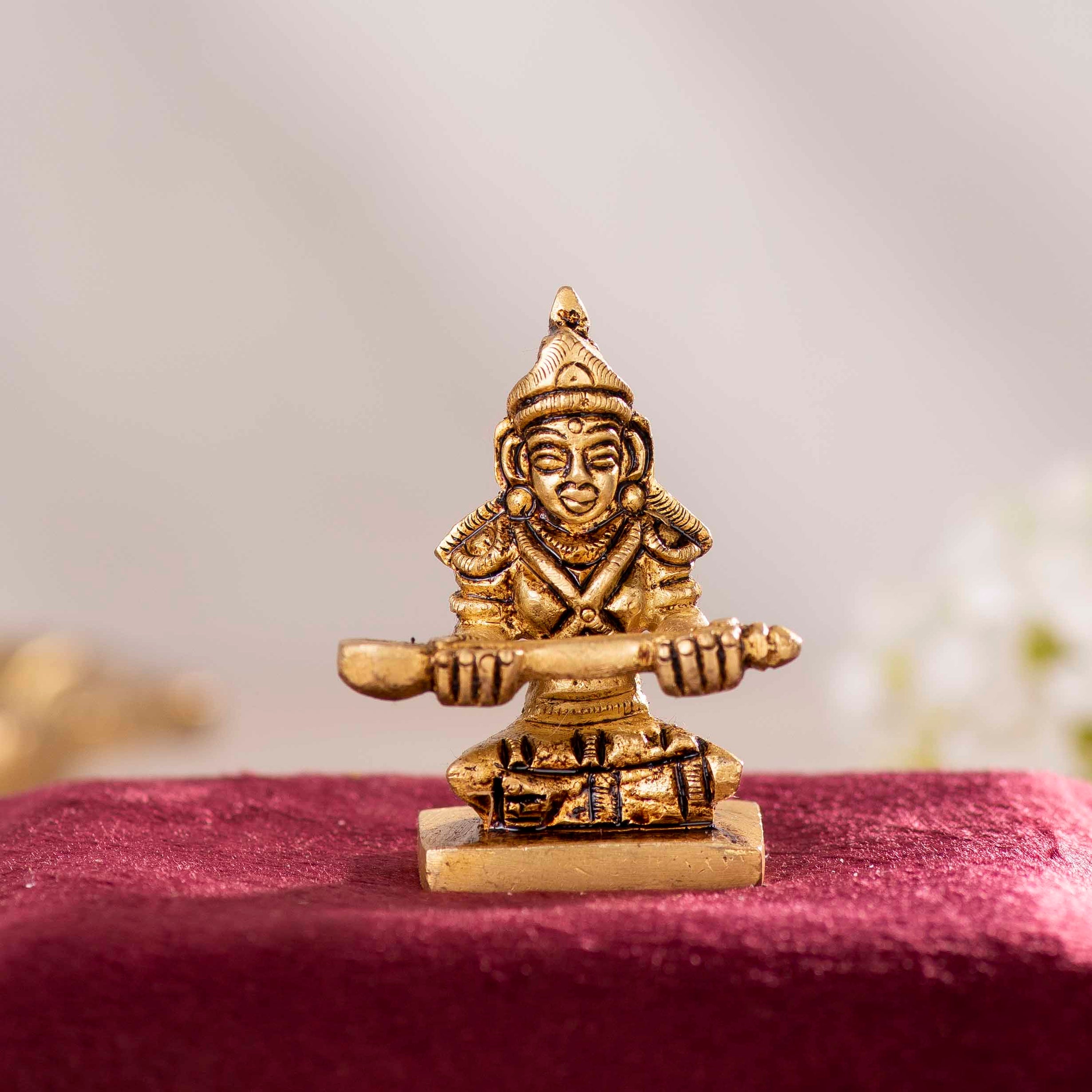 Brass Maa Annapurna Devi [2 inch] - Darbar Craft