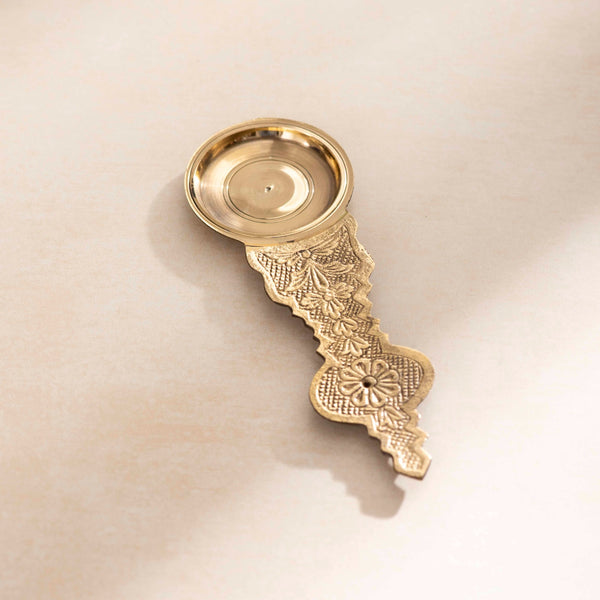 Buy Panch Aarti Diya (Brass) Online in India | Buy Ganga Aarti Diya ...