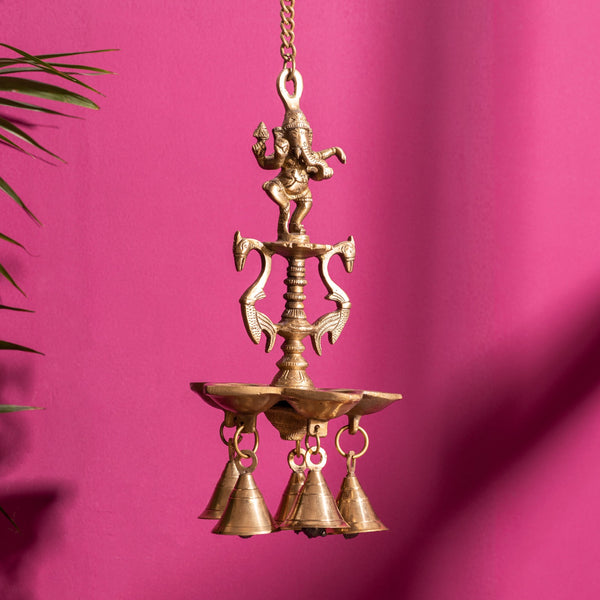 Dancing Ganesha Deepam Bells [22 inch] - Darbar Craft