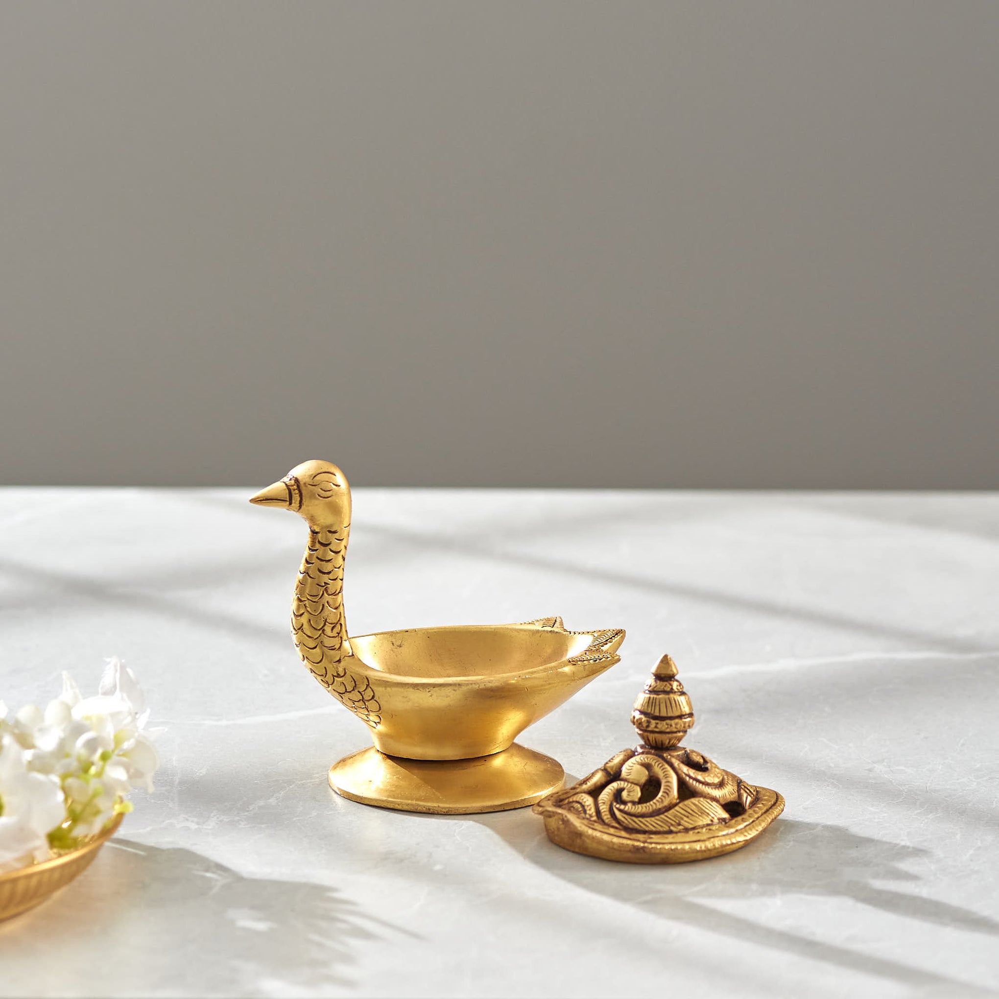 Brass Duck Dhoopdani | Designer Duck Shape Incense Burner - 4 Inch ...