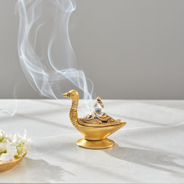 Brass Duck Dhoopdani - 4 Inch - Darbar Craft