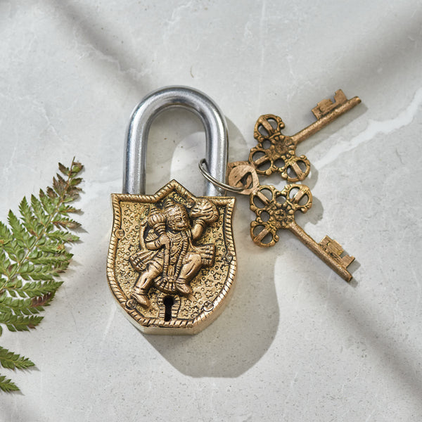Brass Hanuman Lock: Buri Nazar se Suraksha aur Shanti - 4 Inch | Darbar ...