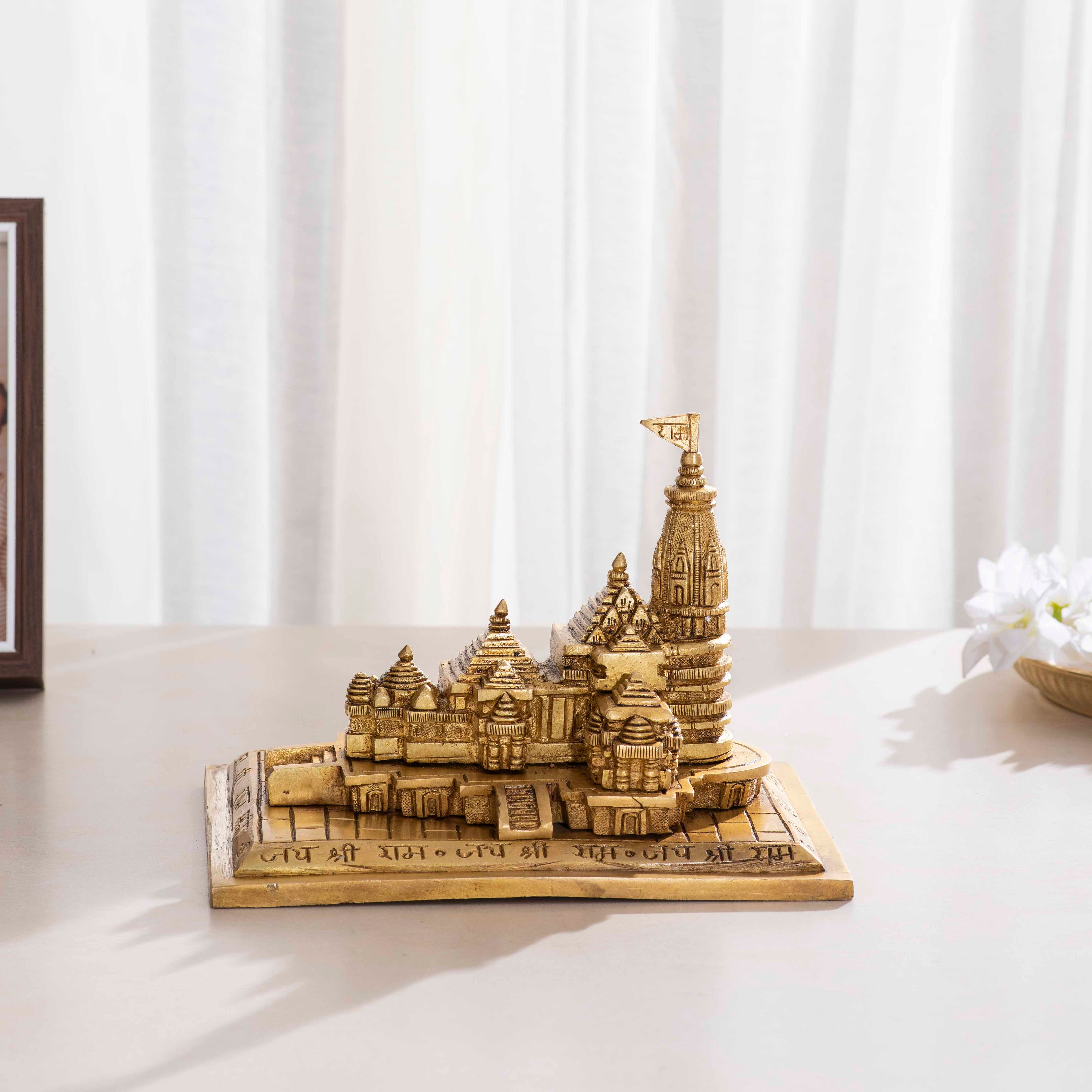 Brass Superfine Ram Mandir – Devotional Temple for Home [5.5 inch ...