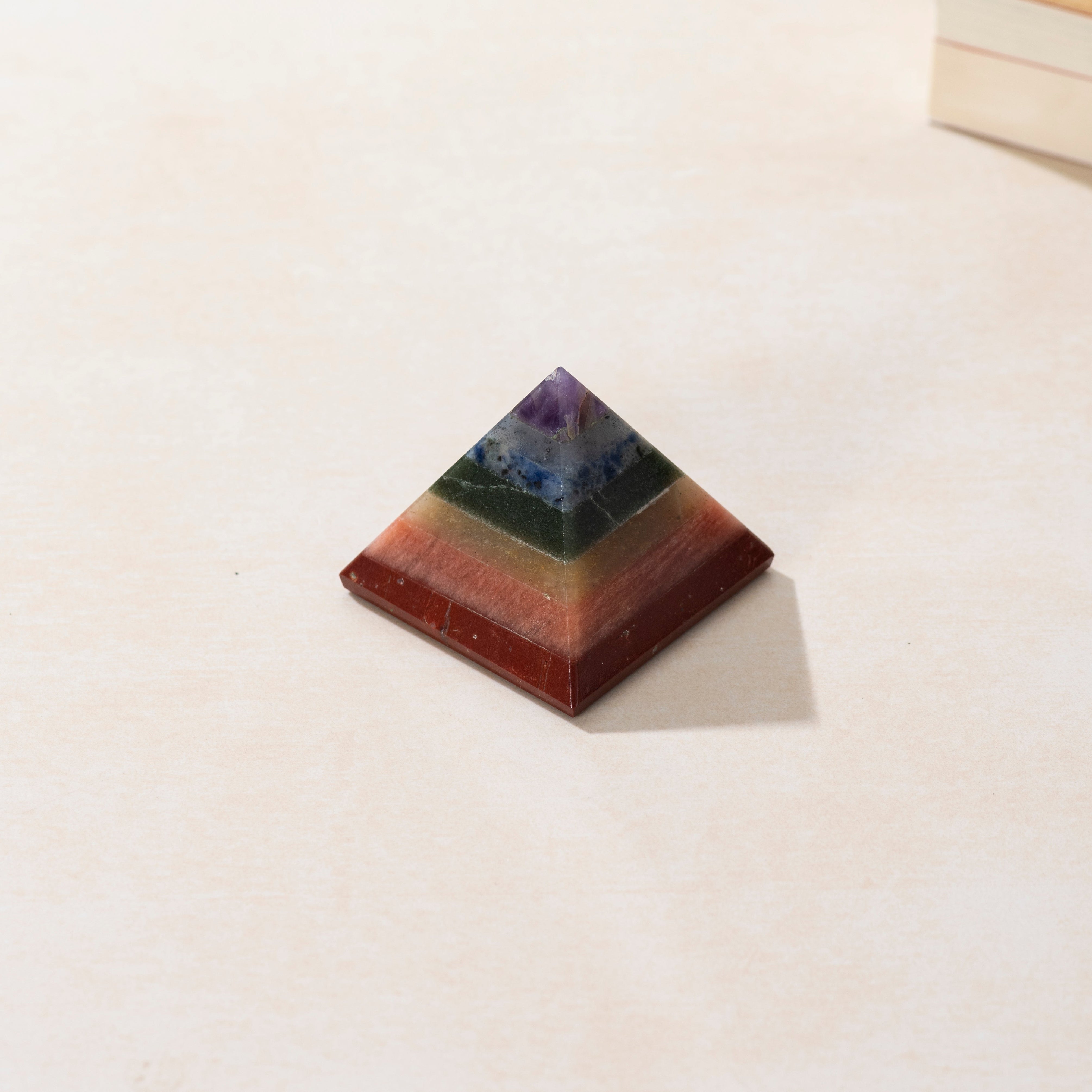 Original 7 Chakra Crystal Pyramid for Healing & Balance | Darbar Craft